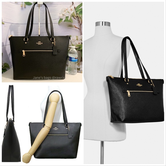 Coach | Bags | New Coach Crossgrain Leather Gallery Tote Black | Poshmark